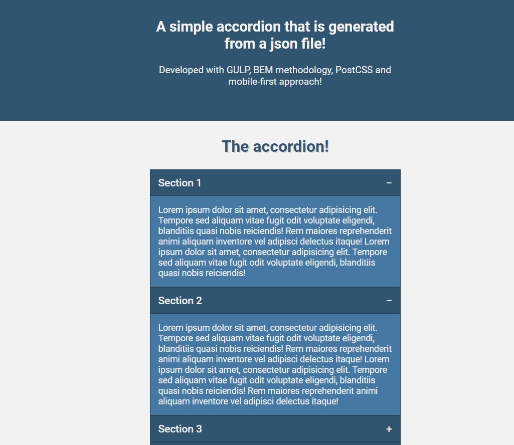 Example Json Accordion With Vanilla Javascript Blazzdev